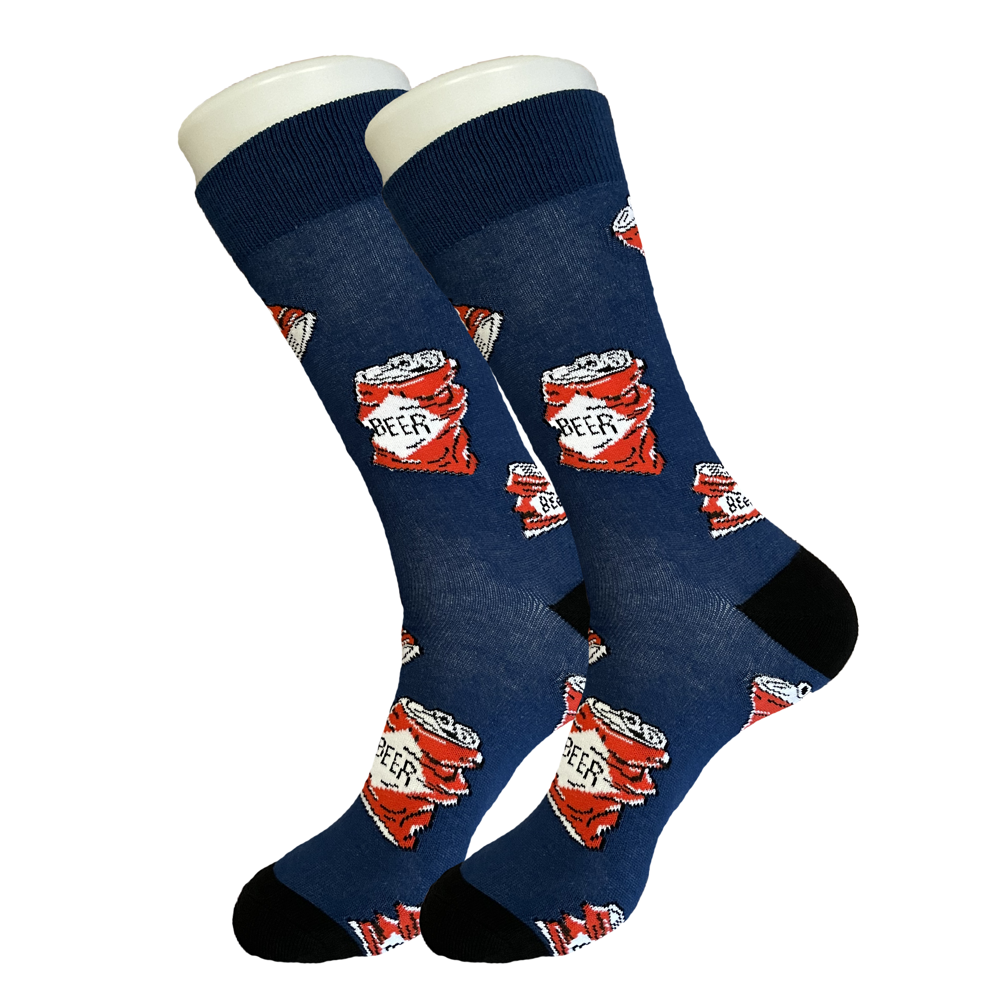 Load image into Gallery viewer, Blue Beer Can Socks