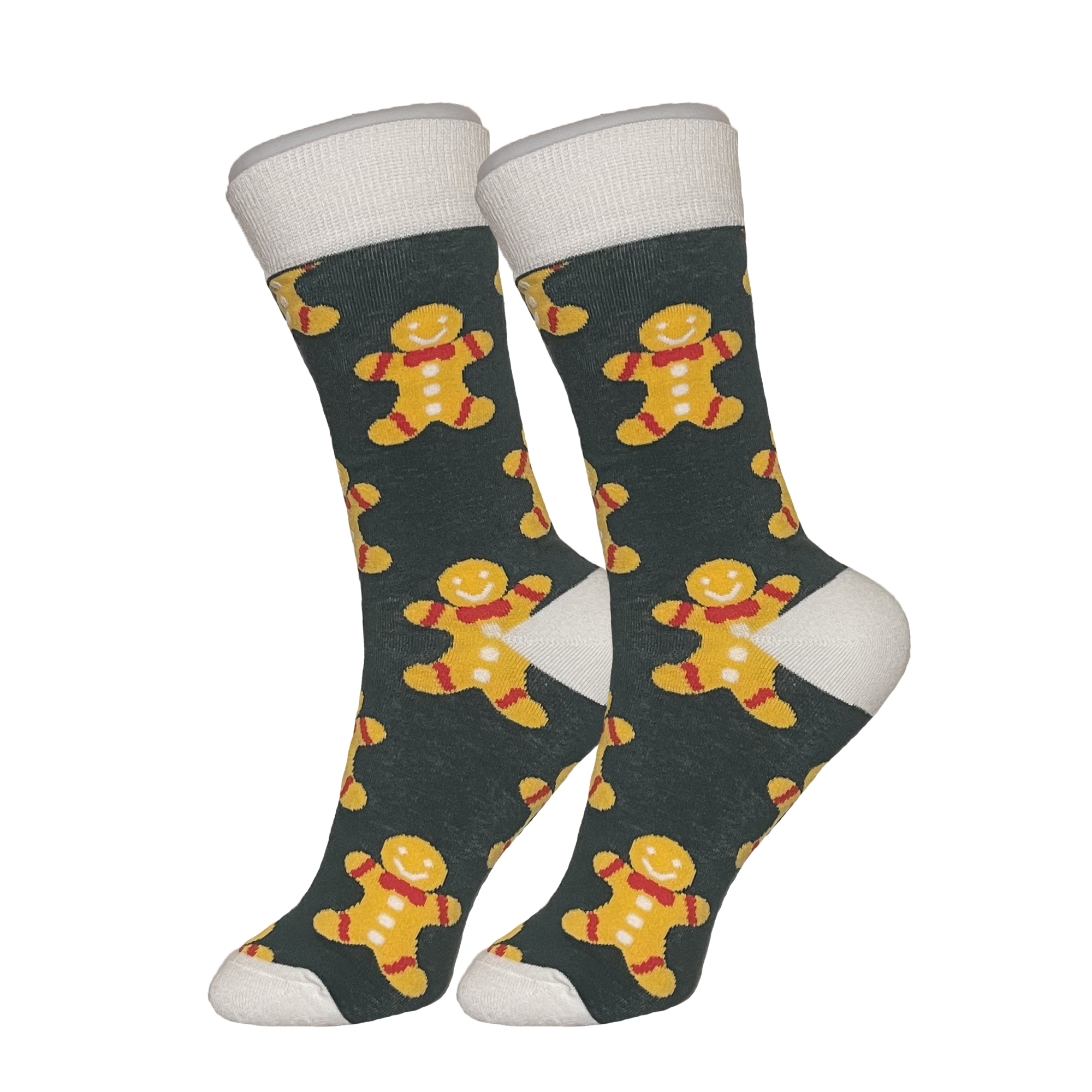 Load image into Gallery viewer, Green Gingerbread Man Socks